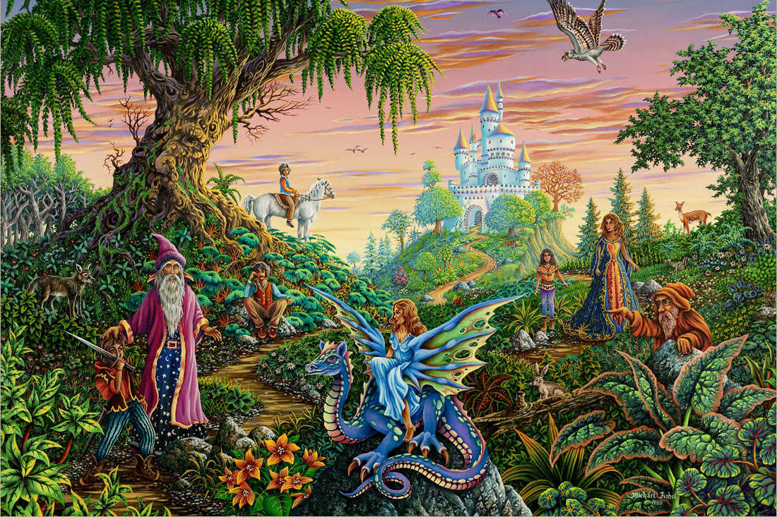 Enchanted Encounter - Michael Fishel Poster 36in x 24in
