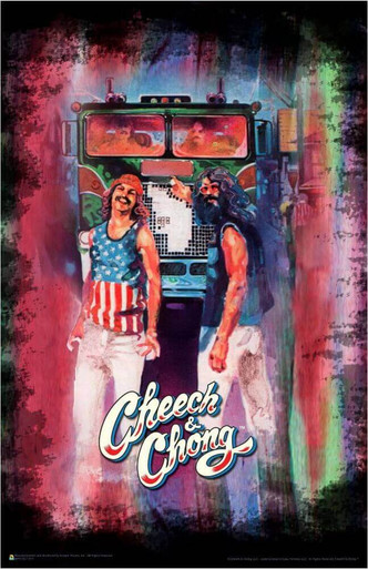Cheech & Chong Watercolor Stripe Mini Poster 11" x 17" - Blacklight.com