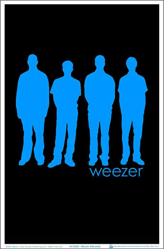 Weezer Silhouette Blacklight Poster 23" x 35" - Blacklight.com