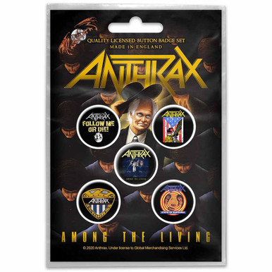 Anthrax Button Badge Set (Set of 5)