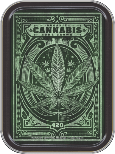 Stash Tins - Organic Homegrown Storage Container 4.37" L x 3.5" W x 1" H