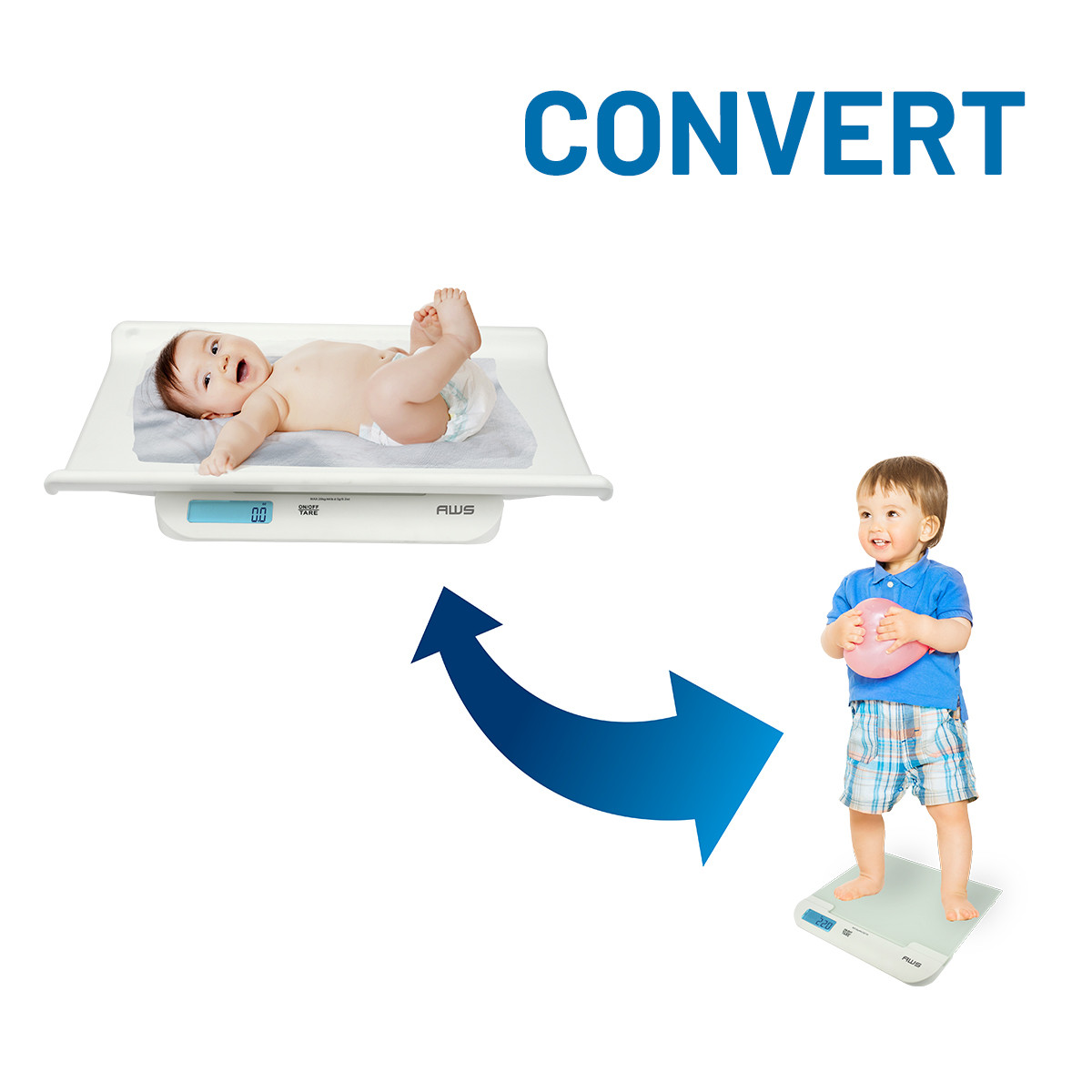 PW44 Digital Scale For Infants And Toddlers, 44 Lbs. Max Weight ...