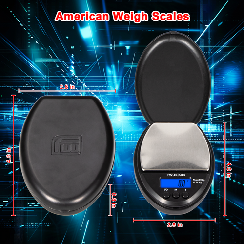 American Weigh Scales ES-600 DIGITAL POCKET SCALE, 600G X 0.1G