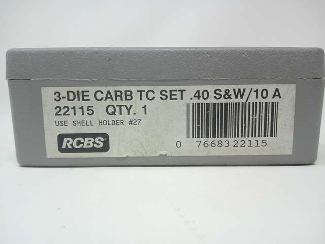 RCBS 40 S&W/10 AUTO DIE SET