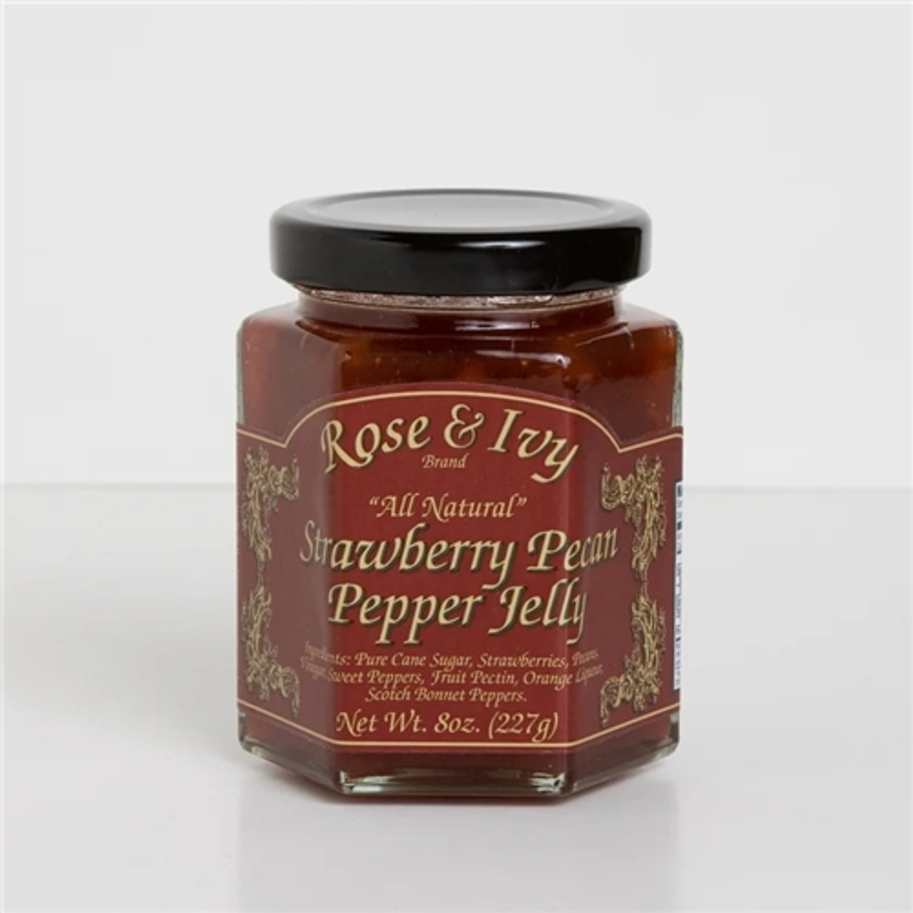 Rose & Ivy Strawberry Pecan Pepper Jelly 8oz - McClard's Gifts