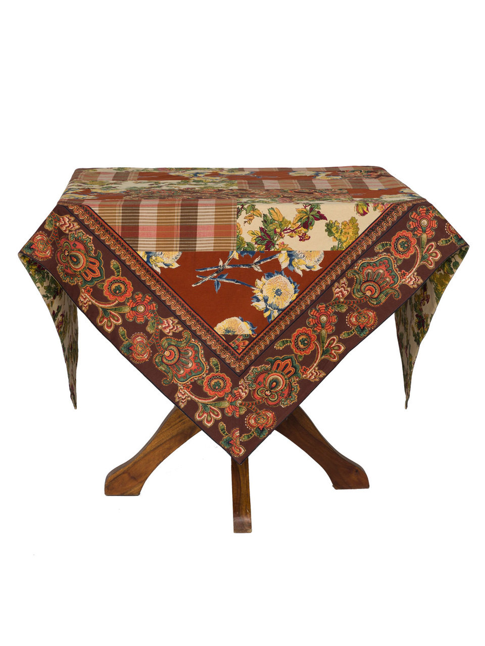 Harvest Riches Patchwork 54x54 Tablecloth by April Cornell - McClard's ...