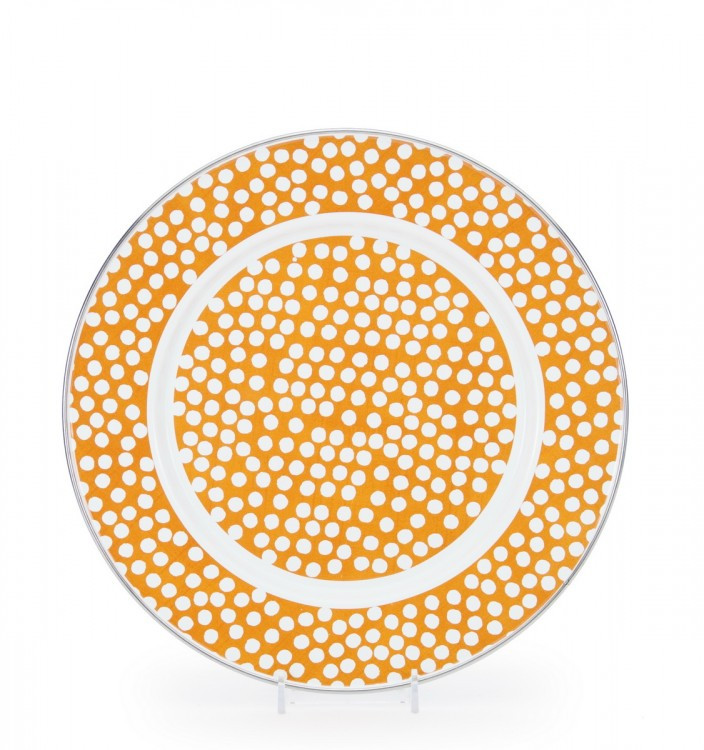 Malibu Orange Dinner Plate by Golden Rabbit - McClard's Gifts