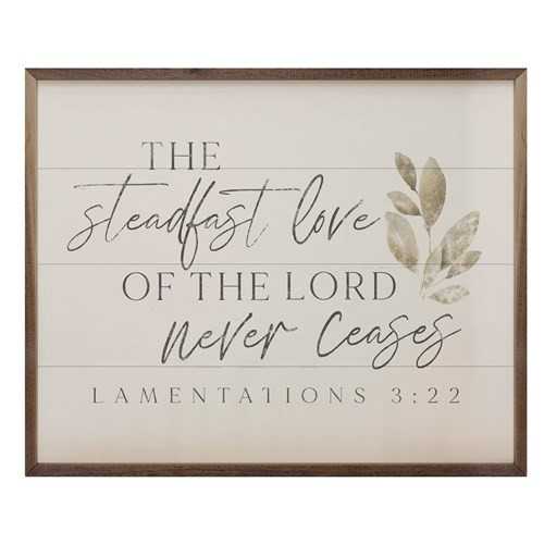 The Steadfast Love Canvas Sign 10"X8" - McClard's Gifts