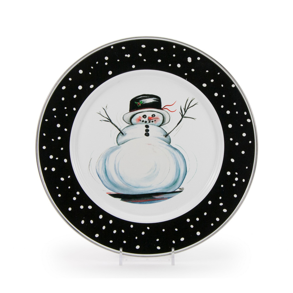 Snowman Dinner Plate by Golden Rabbit - McClard's Gifts