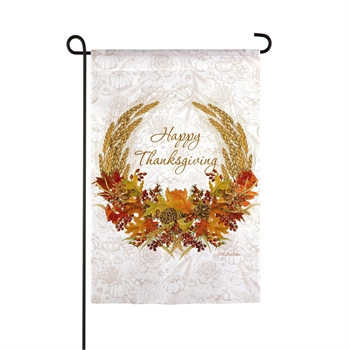 Autumn Wheat Garden Suede Flag - McClard's Gifts