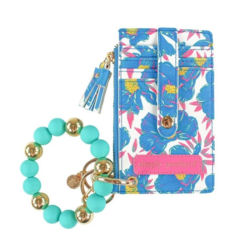 Simply Southern Blue Blooms Bangle Wallet - McClard's Gifts