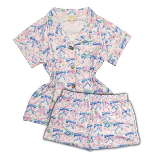 Blue and Pink Ribbon Pajamas - McClard's Gifts