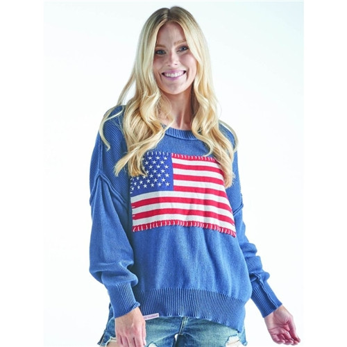 USA Deep Sea Sweater by Simply Southern - McClard's Gifts