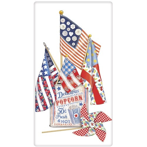 FLAG RIBBON BAGGED TOWEL 30" x 30" by Mary Lake-Thompson Ltd - McClard ...