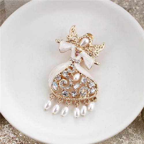 Crystal Angel Pin/Pendant - McClard's Gifts