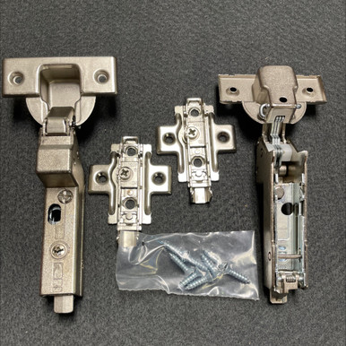 110 Degree Pair Full Inset Frameless Hinge