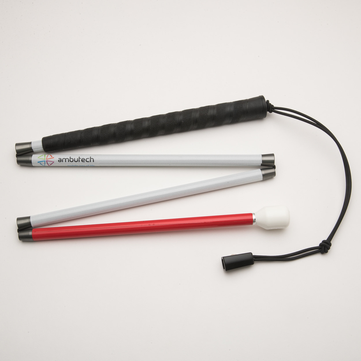 Ambutech Aluminum Folding Cane with Marshmallow Tip