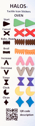 HALOS Multi Color Tactile Microwave Stickers | LS&S