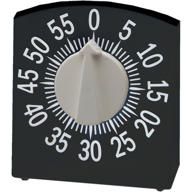 Tactile Low Vision Timer, Black with White Numbers | LS&S