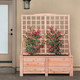 Natural Cedar Raised Planter Box with Trellis | Eartheasy.com