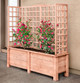 Natural Cedar Raised Planter Box with U-Trellis | Eartheasy.com