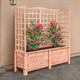 Natural Cedar Raised Planter Box with U-Trellis | Eartheasy.com
