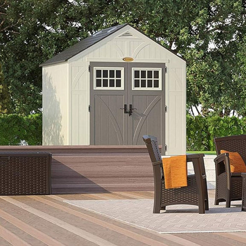 Suncast Tremont BMS8700 | 8' x 7' Resin Storage Shed | Eartheasy.com