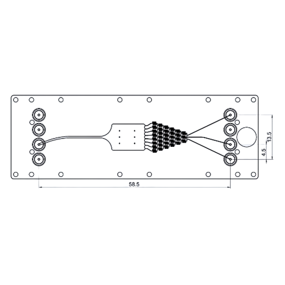 Gradient Generator Chip - Mini Luer - Darwin Microfluidics