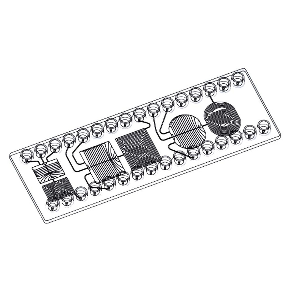 Passive Herringbone Mixer Chip - Channel Variation - Mini Luer - Darwin ...