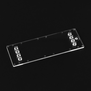 Microscope Slide Platform - 2 x 4 Mini Luer interfaces Fluidic 338 ...