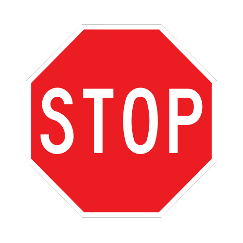 R1-1 - STOP SIGN - 24", 30" OR 36" - U.S. Municipal