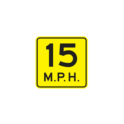 W13-1P - ADVISORY SPEED PLAQUE - 18X18 - U.S. Municipal