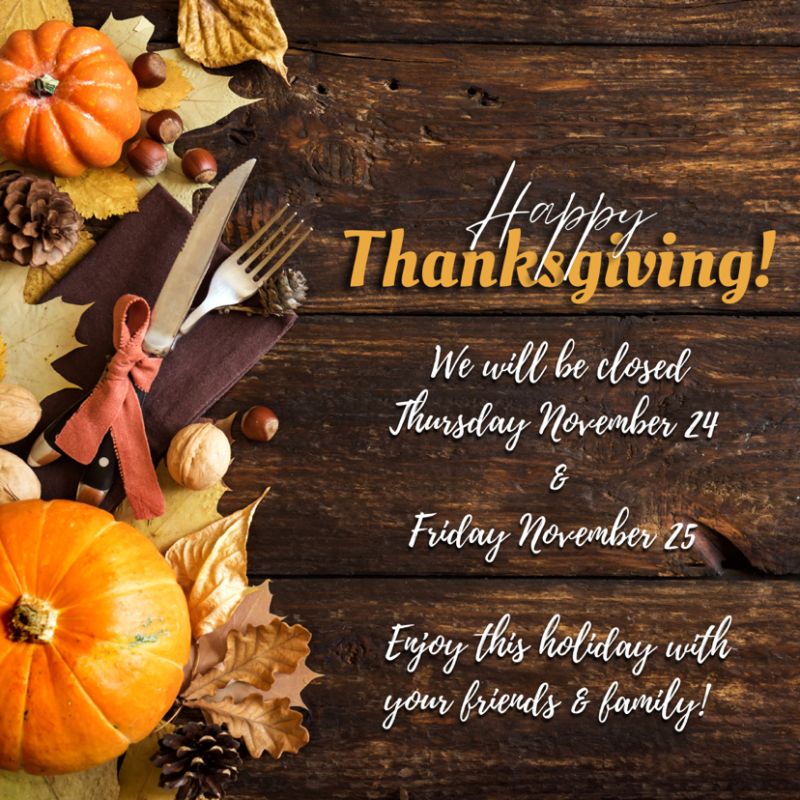 Closed for the Thanksgiving Holiday - U.S. Municipal