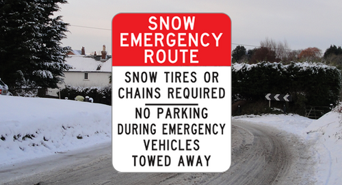 R7-203-1 - SNOW EMERGENCY ROUTE - 18X24 - U.S. Municipal Supply, LLC
