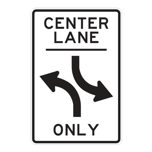 R3-9B - CENTER LANE ONLY - 24X36 - U.S. Municipal