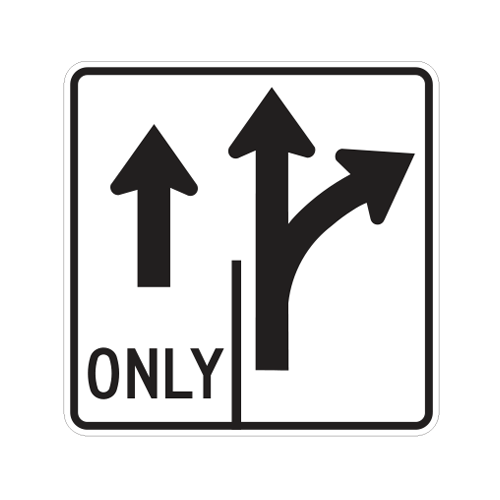 R3-8A(S-SR) | LANE USE CONTROL (TWO LANES) | 30X30 - U.S. Municipal ...