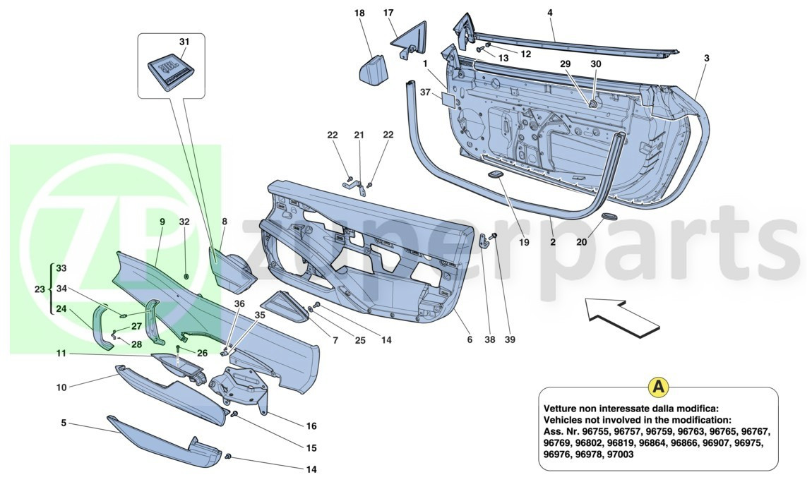Ferrari 83987400, LOWER DOOR PERIMETER SEAL | Zuperparts