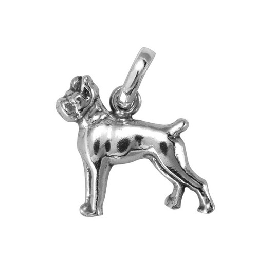 Boxer Dog Charm | Sterling Silver Dog jewelry