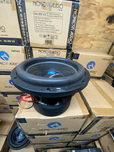 Nemesis Audio NA-12M v.3 2400W Max 3-in 4-Layer Voice Coil Car Stereo ...
