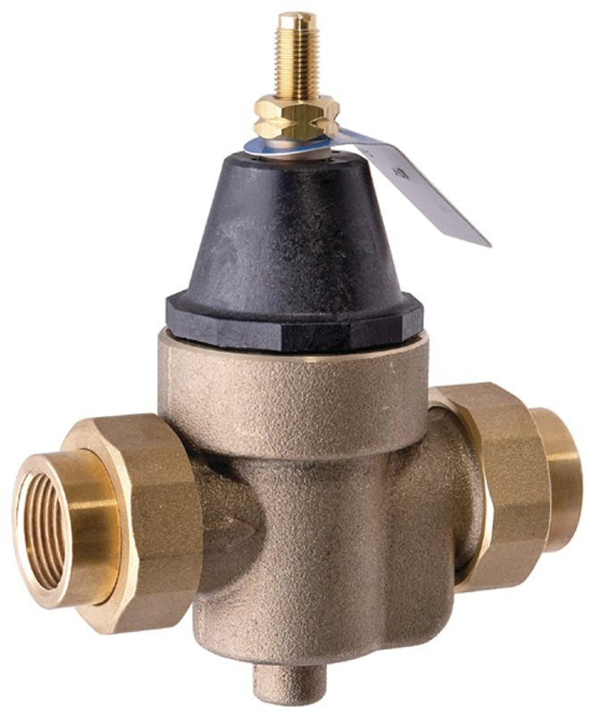 Pressure Reducing Valve, 3/4 in, NPT x NPT Female, Silicone Alloy Body ...