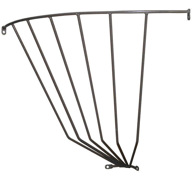 Corner Hay Rack, Solid Steel, Gray, Powder-Coated - Northeast Agri Systems