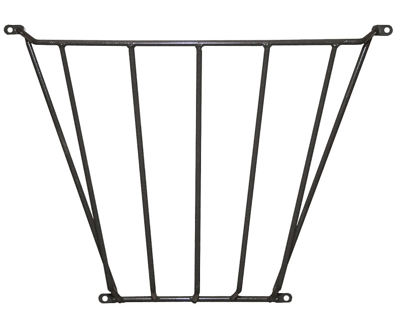 Wall Hay Rack, Solid Steel, Gray, Powder-Coated - Northeast Agri Systems