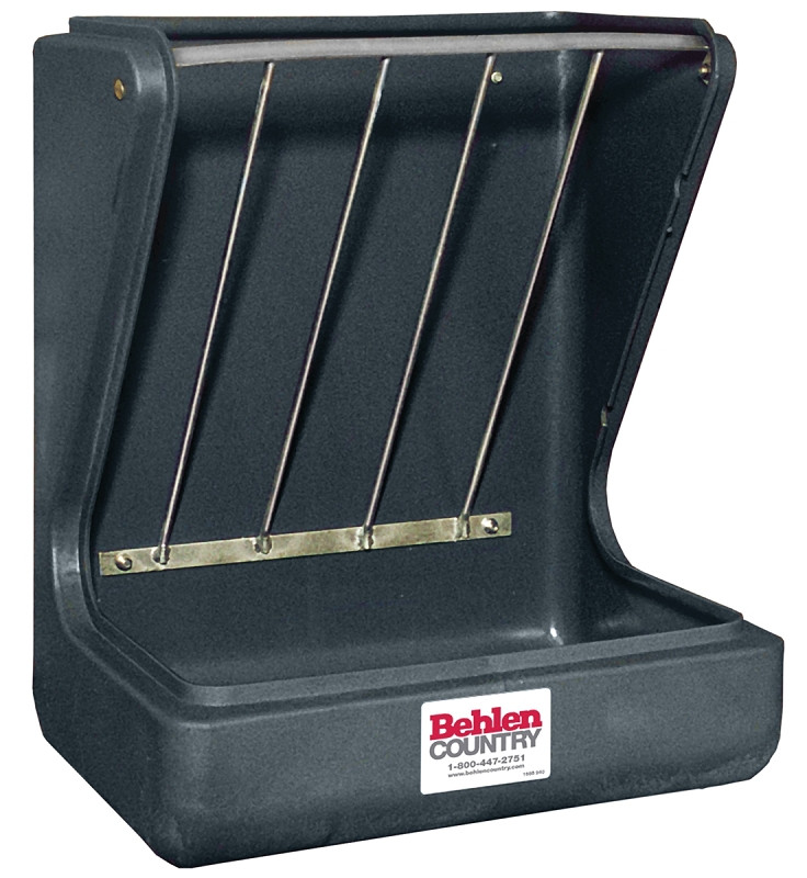 Poly Wall Feeder with Bracket, Poly, Gray - Northeast Agri Systems