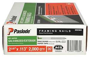 Paslode 650383 Framing Nail, 2-3/8 in L, Steel, Galvanized, Full-Round ...