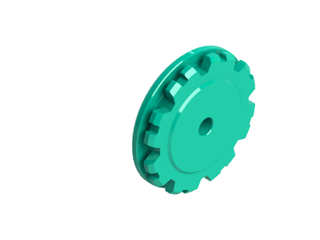 DEFLECTION WHEEL GROOVED 155MM CURVE CONVEYOR