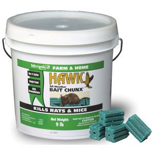 RAT BAIT, HAWK 18LBS. PAIL, 1 oz. CHUNKS BROMADIOLONE - Northeast Agri ...
