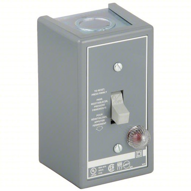 SQUARE D Manual Motor Starter: 1 Poles, 16 A Amps AC, 1, Red: On, 1 ...