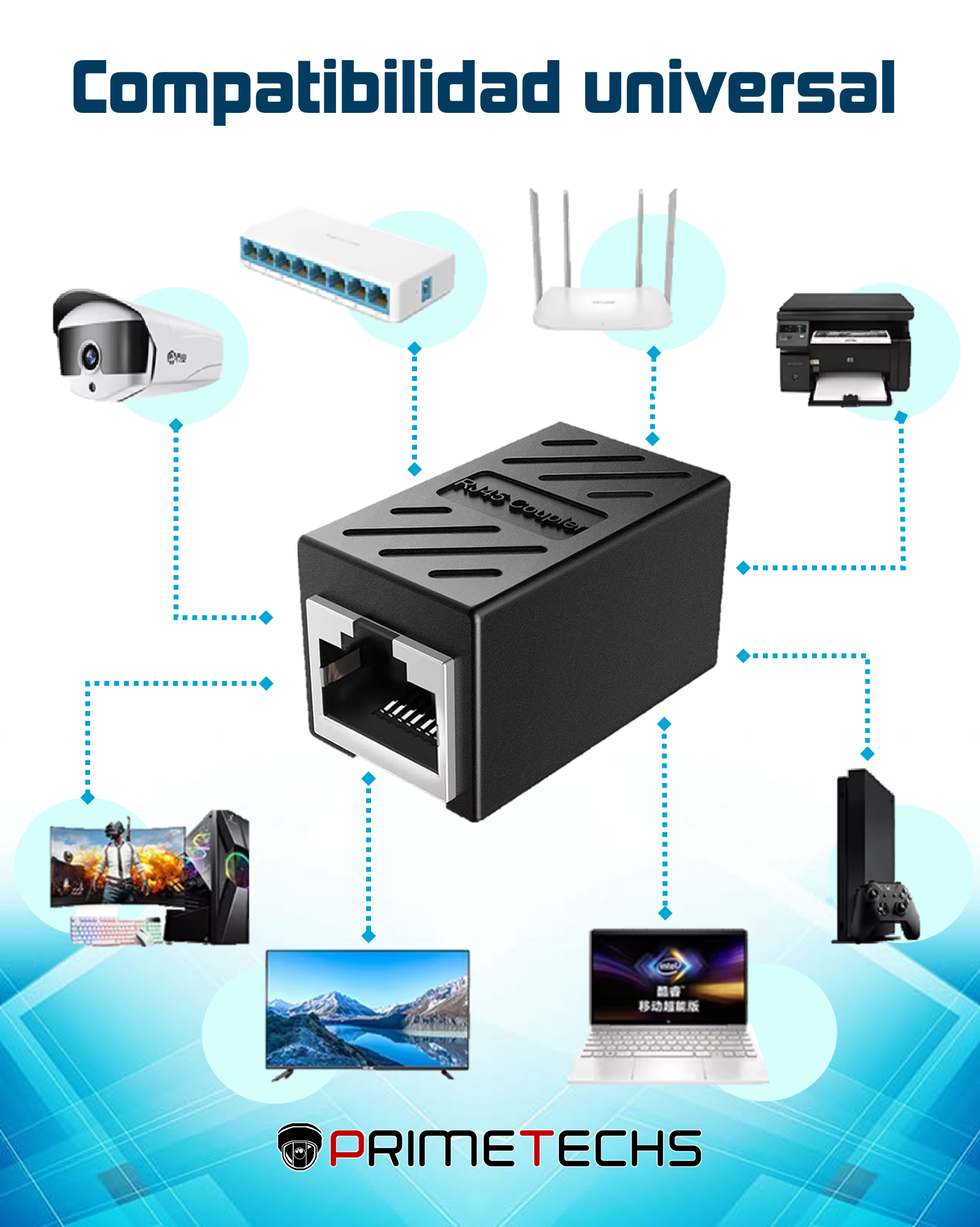 COPLE RJ45 1000 MBPS GIGA, CAT5/CAT5e/CAT6/CAT7/CAT8