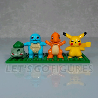 Pokemon: Charmander, Squirtle, Bulbasaur, Pikachu Custom Figures Set Of ...