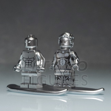 Silver Surfer Pair, Male and Female Custom Figure Set Of 2, Fantastic ...